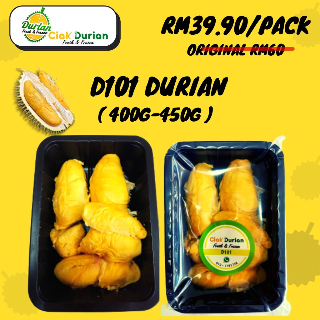 [CIAK DURIAN] D101 Durian Fresh and Frozen (400g - 450g) | Shopee Malaysia