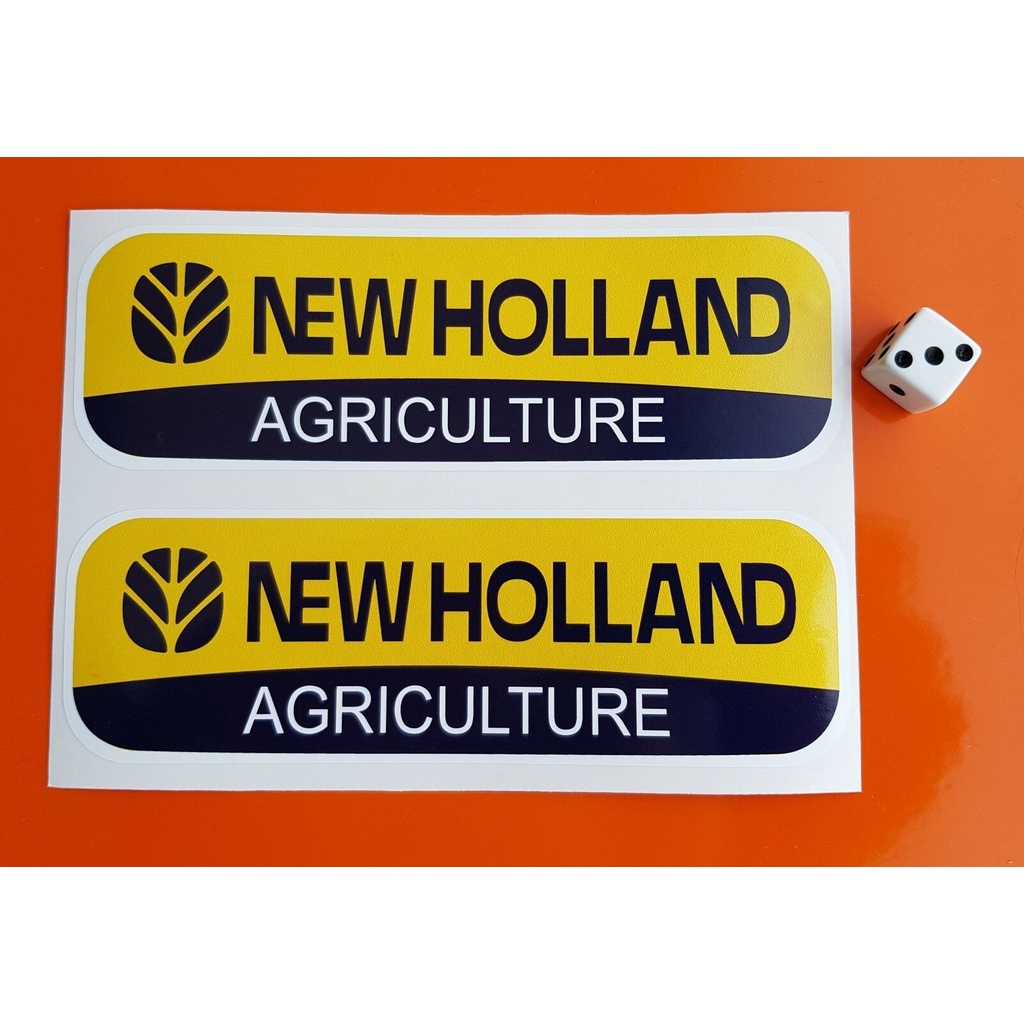 2 X NEW HOLLAND STICKERS DECALS 150mm x 45mm Tractor Agriculture ...
