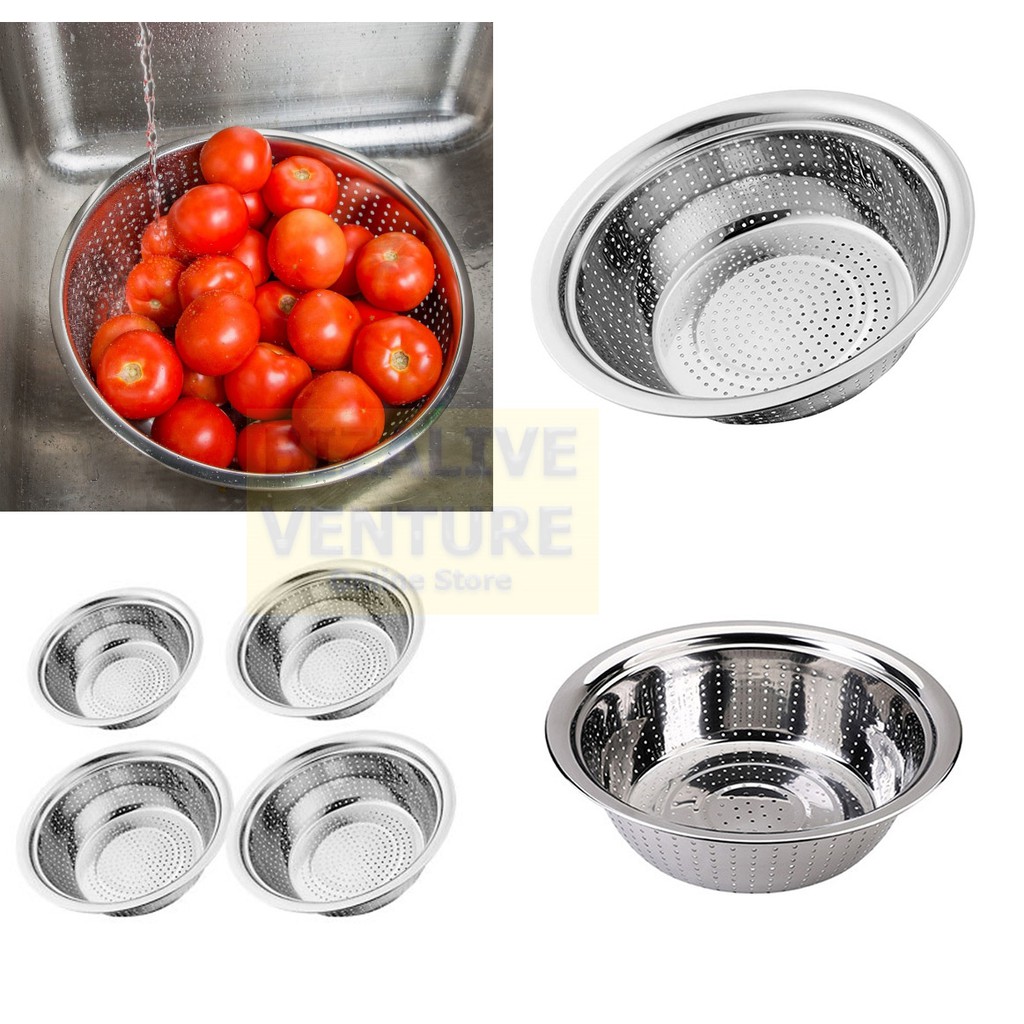 Stainless Steel Colander D24cm , D28cm , D32cm , D34cm , D38cm ...