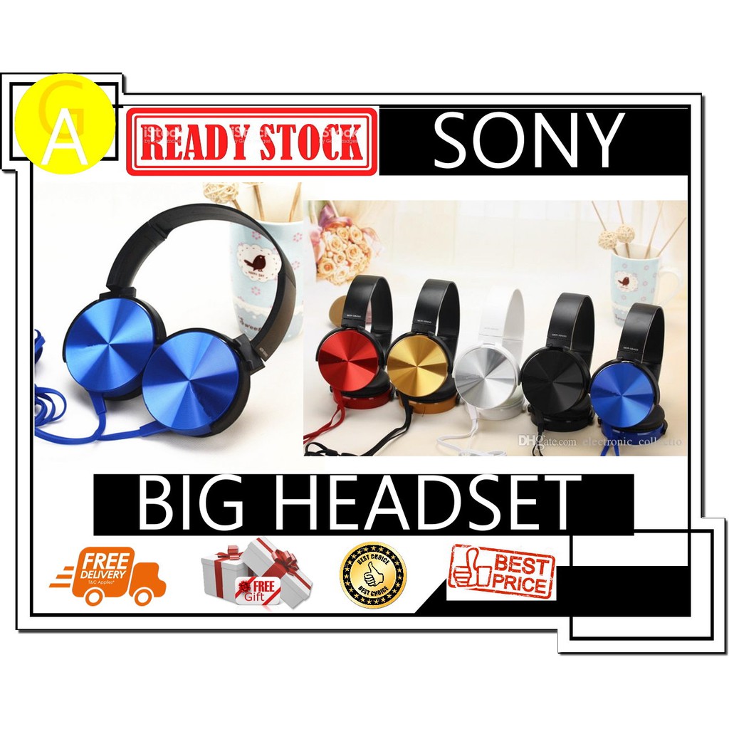 Sony MDR-XB450AP EXTRA BASS Stereo Headphone headset XB 450 XB450 ...
