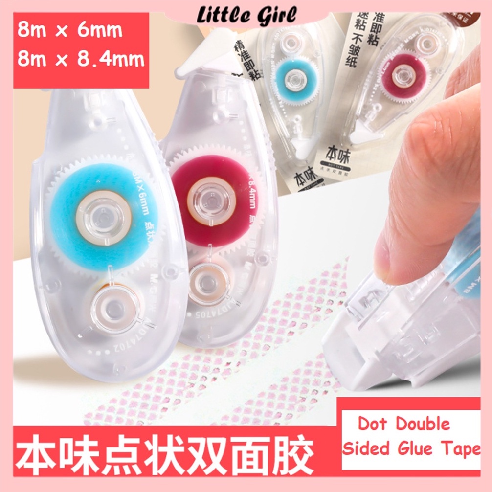 🌸Dot Double Sided Glue Tape│Adhesive Dotted│Pita Gam Dua Sisi │8 Meter ...
