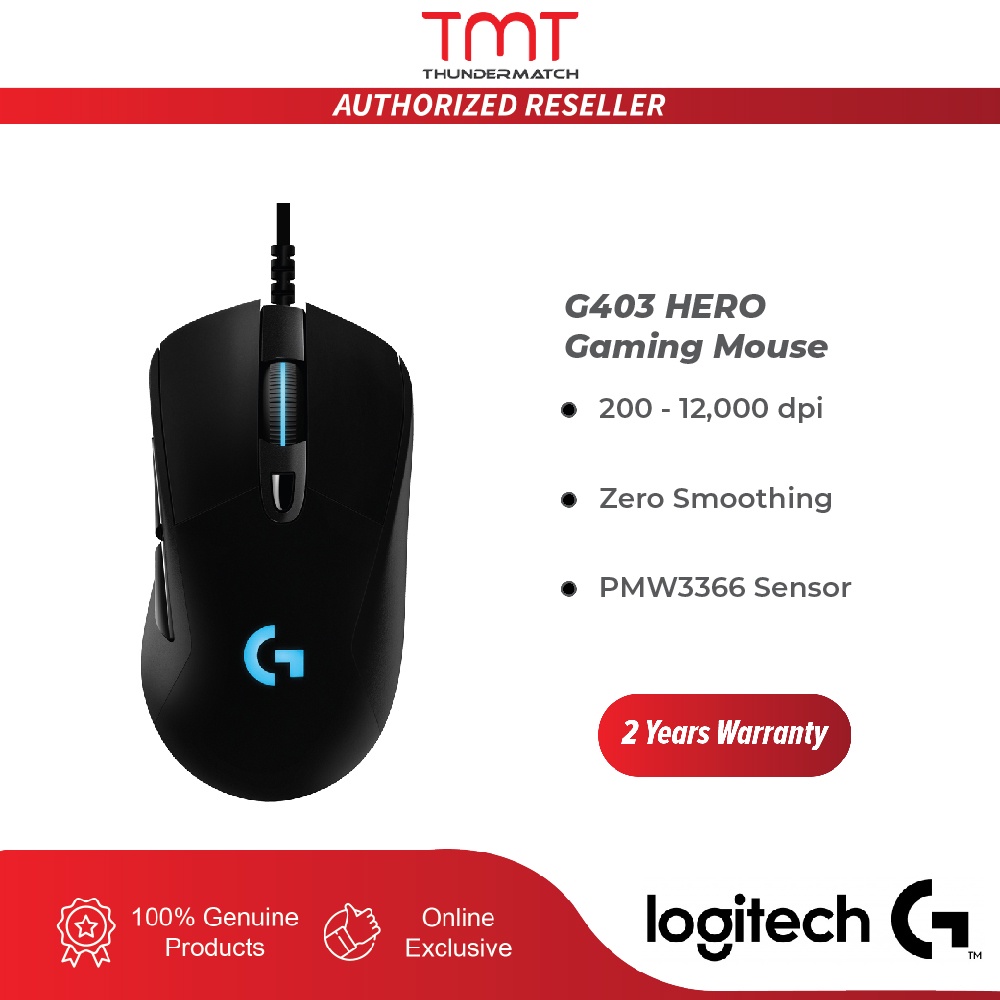Logitech G403 Hero Wired Gaming Mouse, RGB Backlit Keys, Adjustable ...