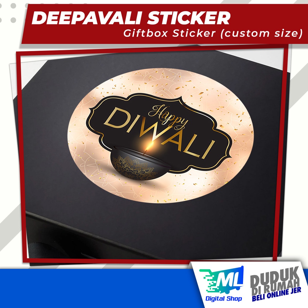 [50pcs] Deepavali Wishes Stickers for Gift & Souvenirs (custom size ...