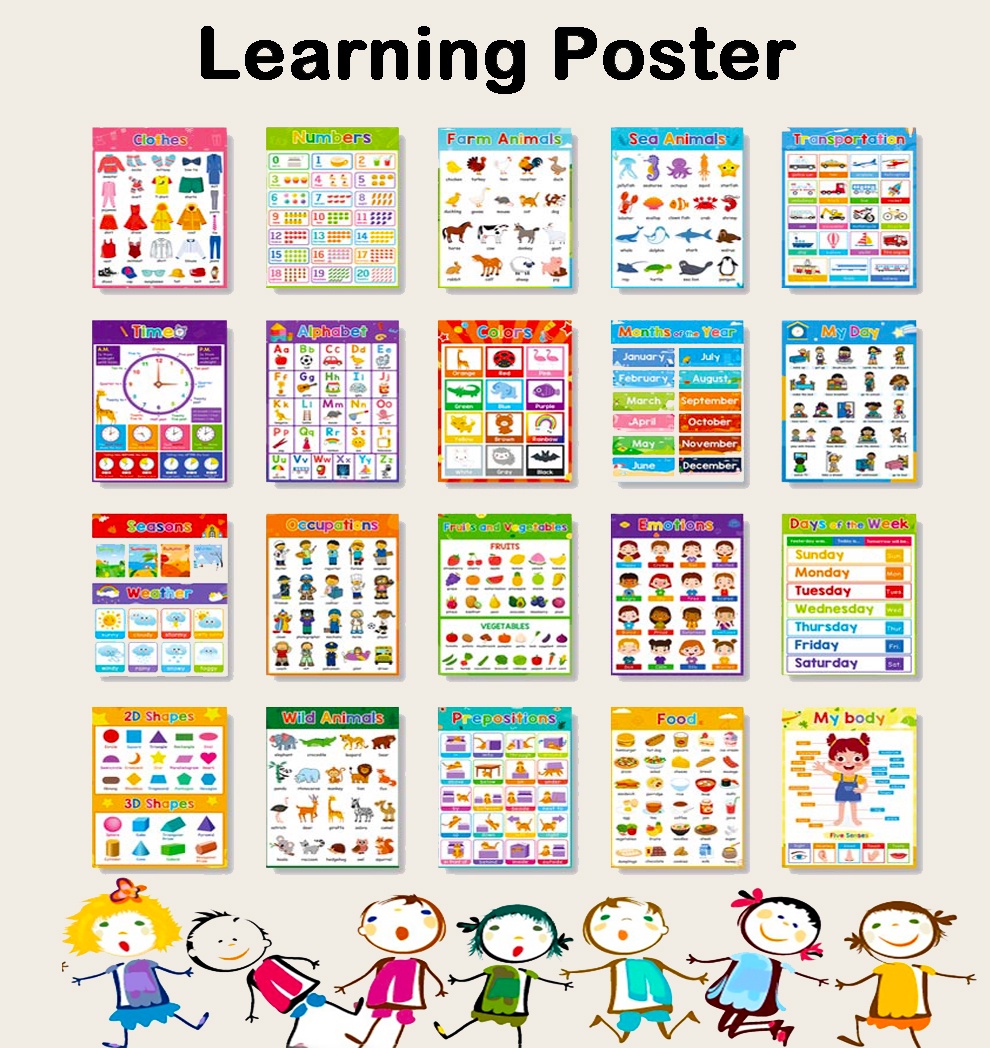 20 Theme Children's Education Posters Children's Classroom Decoration ...