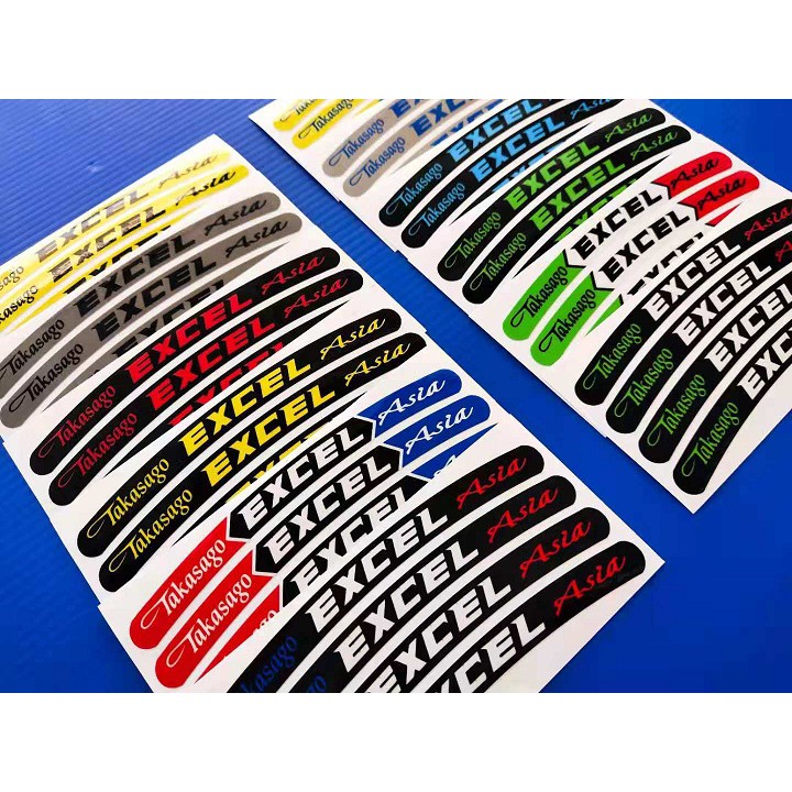 Sticker Rim Takasago Excel Sticker Rim Motor Stiker printed double ...