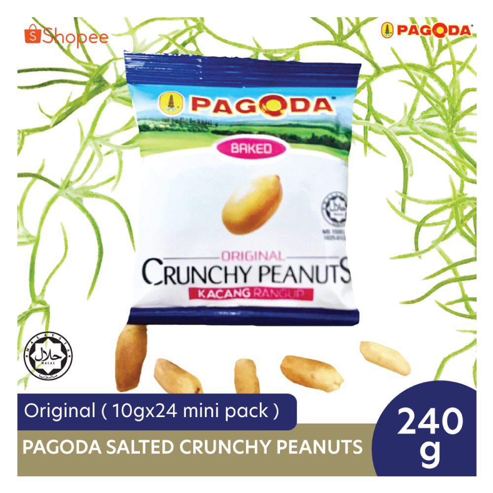 Pagoda Crunchy Peanuts Mini Pack 240g (10g x 24 pkts) | Shopee Malaysia