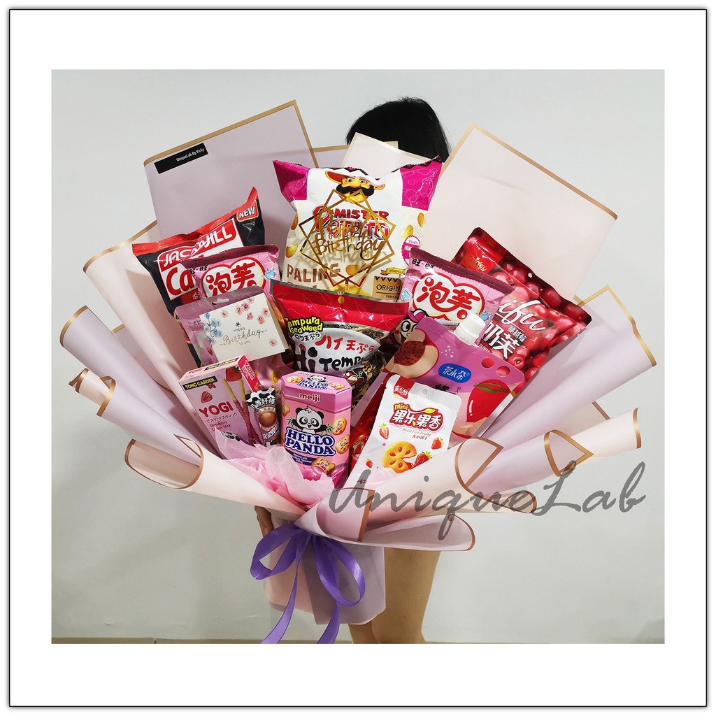Snacks Bouquet / Gift Set/ Biscuit Bouquet / Surprise Bouquet 零食花束 ...