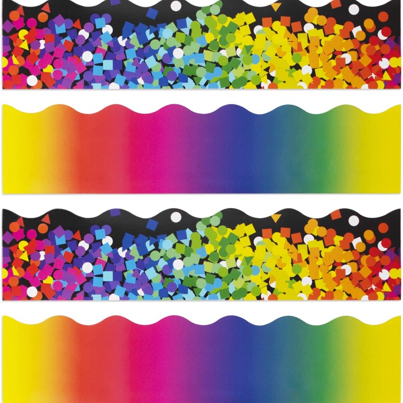 4Pcs Bulletin Board Border Sticker Self-Adhesive Border Trim Classroom ...