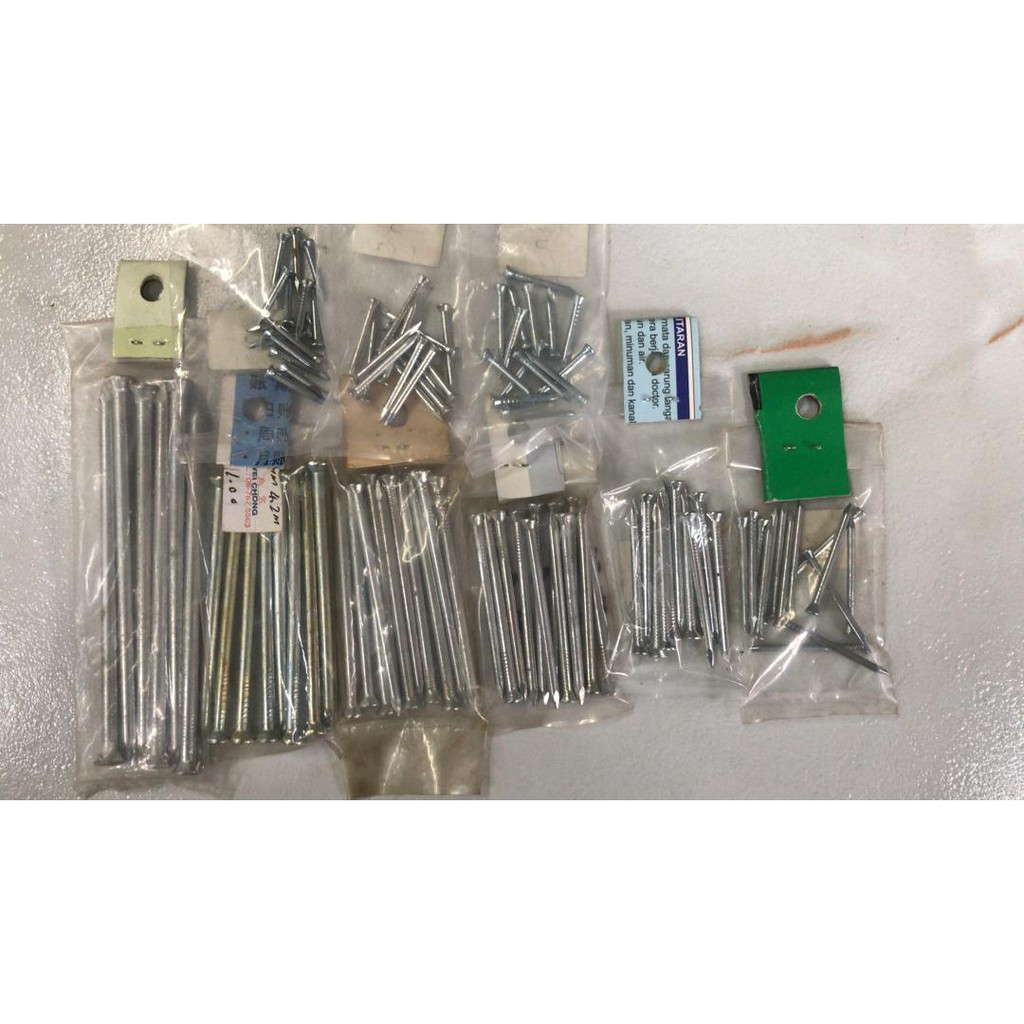 (SMALL PACK) Paku Dinding (HALUS) Concrete Nail / Paku Simen Batu ...