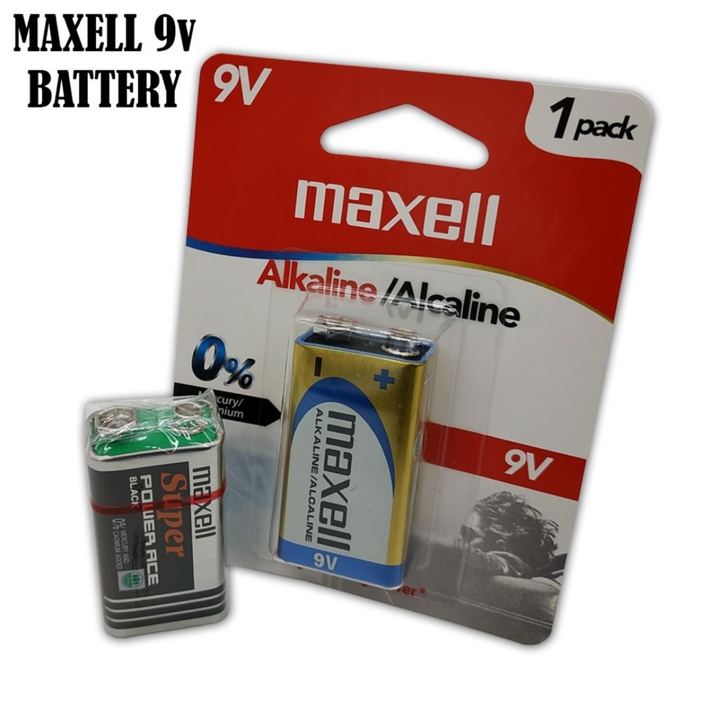 Maxell Super Power Ace 9V/Maxell Alkaline 9V Battery (1Pcs) - 100% ...