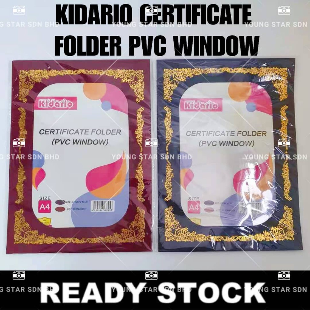 KIDARIO A4 Paper Type Certificate Folder With Pvc Window | Shopee Malaysia