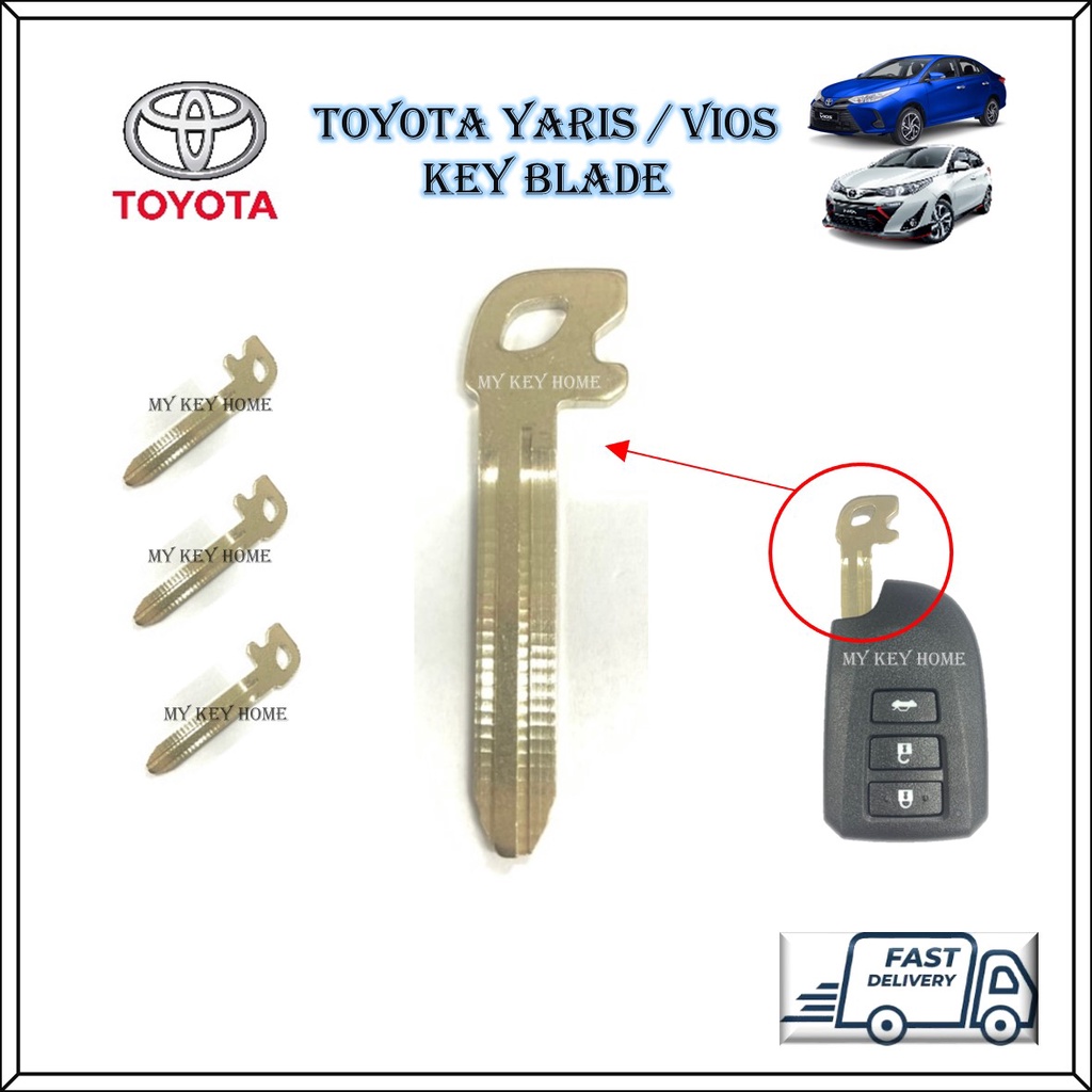 Toyota VIOS / YARIS Smart Key (BLANK KEY BLADE ONLY) | Shopee Malaysia