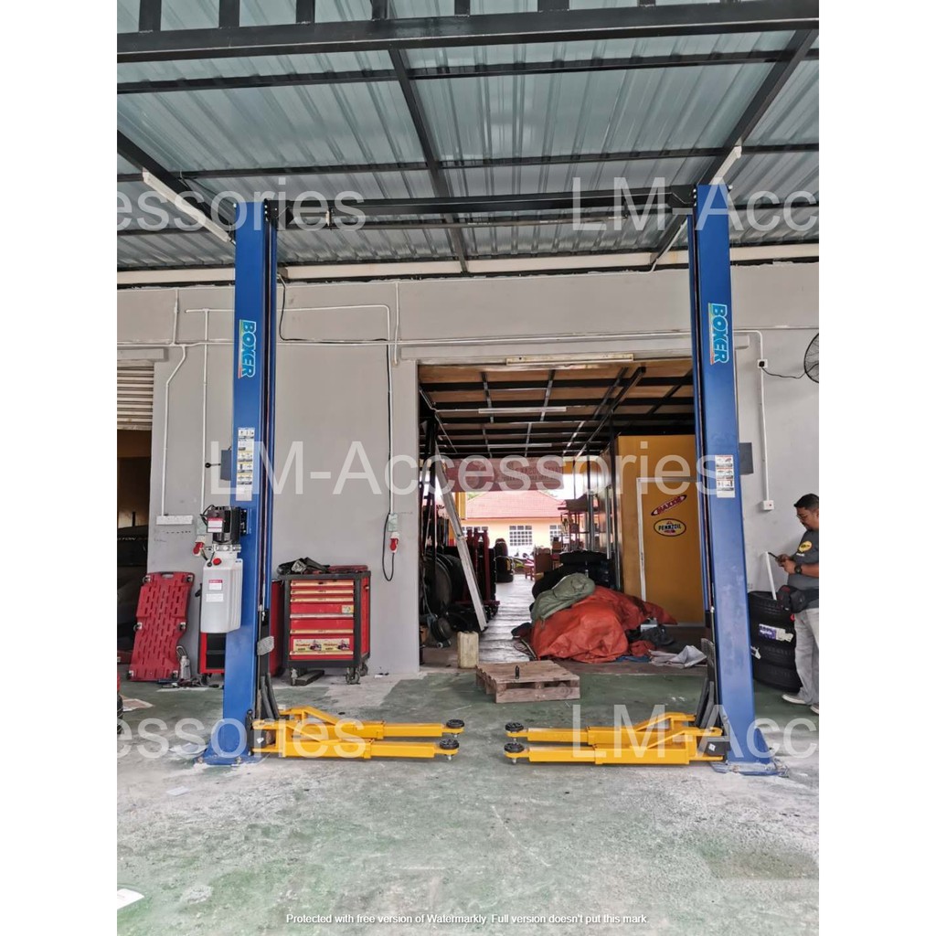 [READY STOCK 24 HOURS DELIVERY] Blue Point 2-Post Lift, 4 Ton, Clear ...