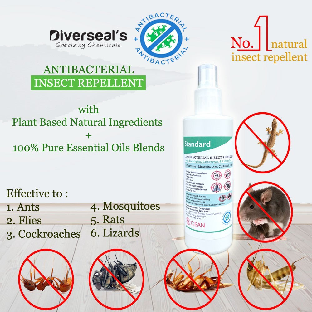 Diverseals Insect Repellent Serangga Semut, Lalat, Kutu, Lipas, Cicak ...
