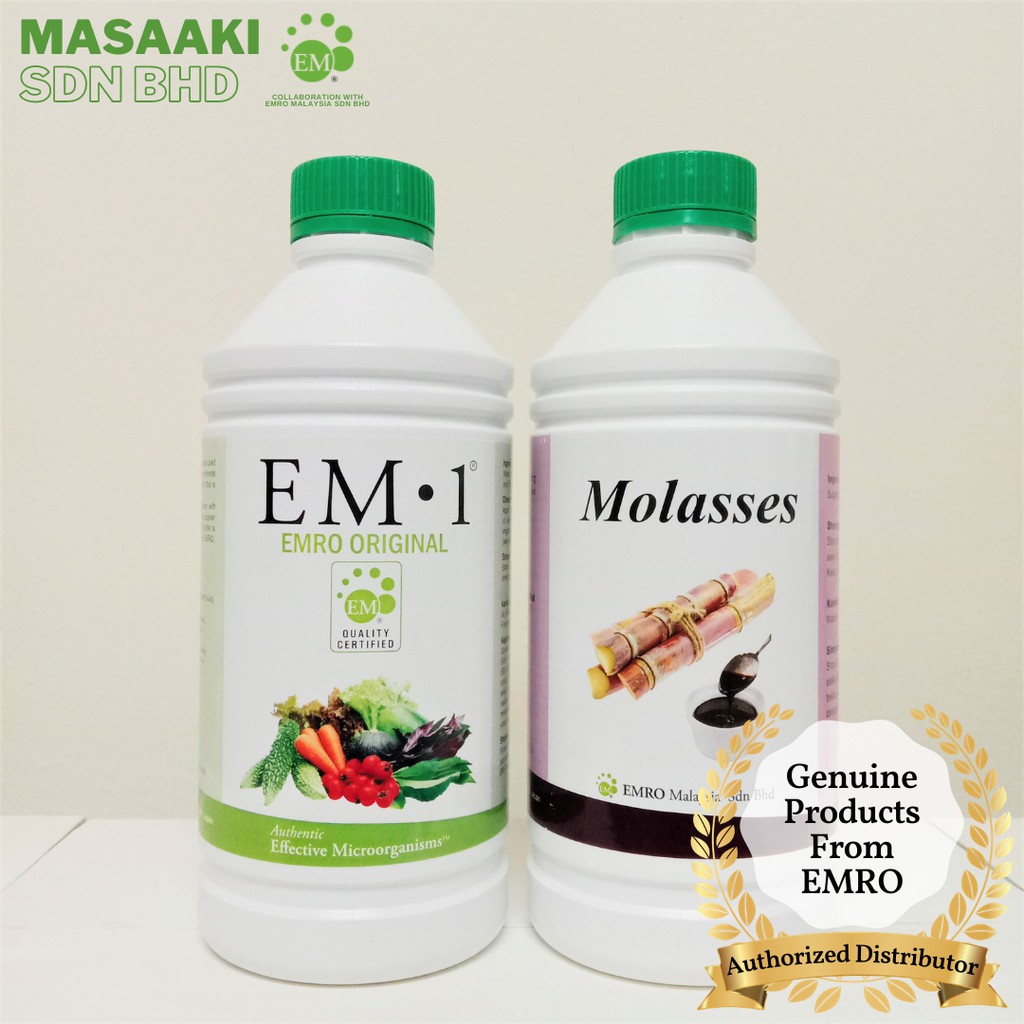 EM1 + Molasses | SET (1 Litre each) | Organic Garden Farm Animal ...