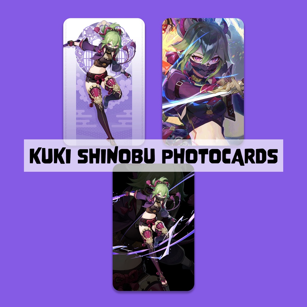 Genshin Impact Photocards - KUKI SHINOBU Textured Photocards Front and ...