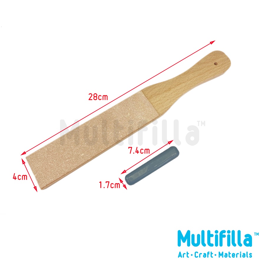 Dual Sided Leather Strop 28cm with Stropping Compound | Shopee Malaysia