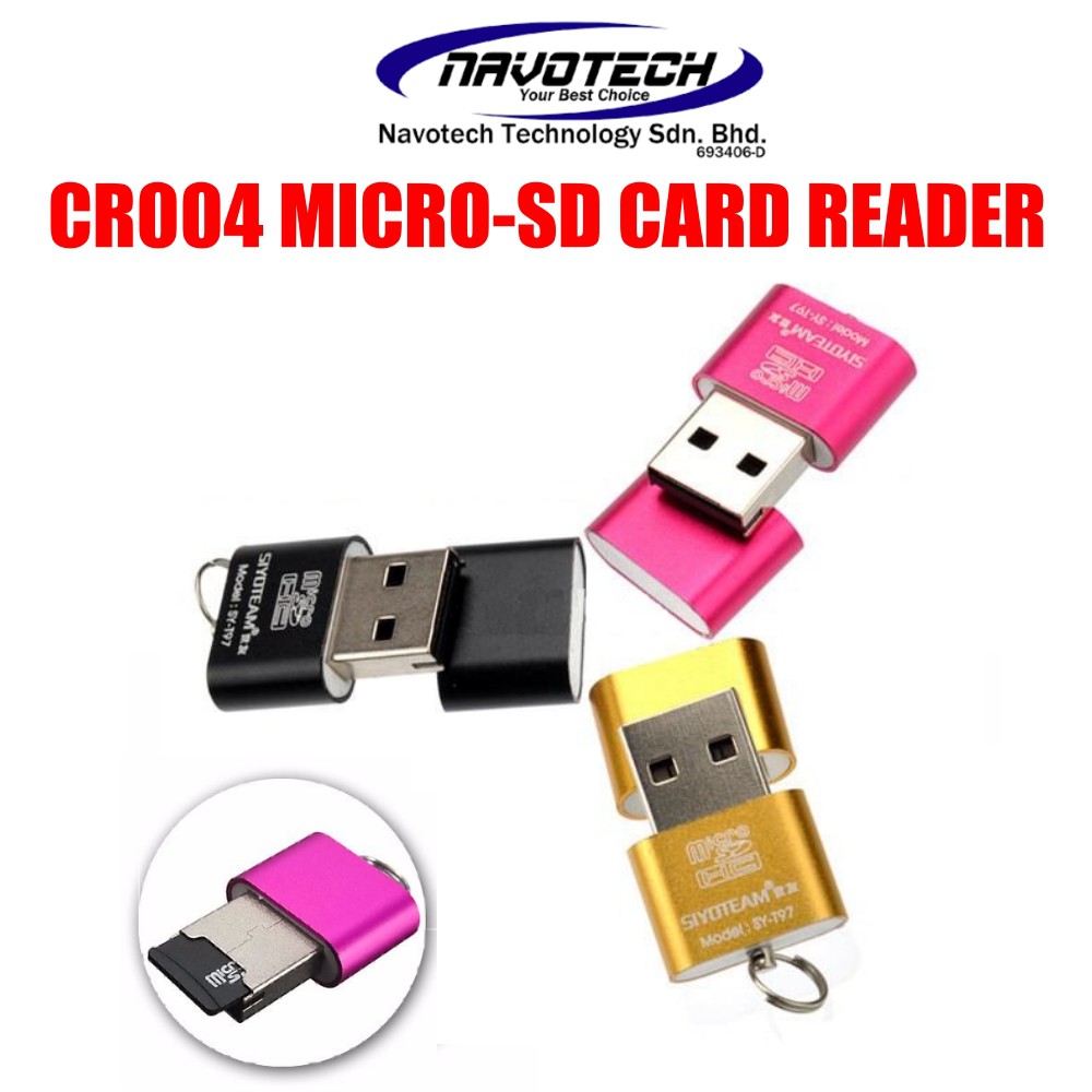 CR004/SY-T18 Premium Mini USB Micro SD TF T-Flash Memory Card Reader ...