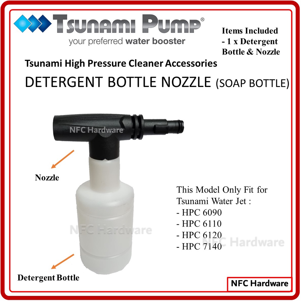 TSUNAMI Detergent Bottle Nozzle For High Pressure Cleaner TSUNAMI HPC ...