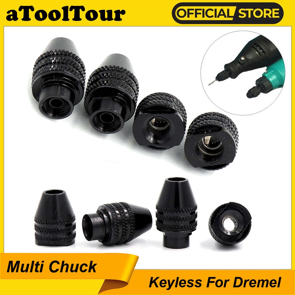 Multi Chuck Keyless Drill Hole Rotary Tools Drill Bit 0.5-3.2mm M7 M8 Collet Chucks Adapter ...