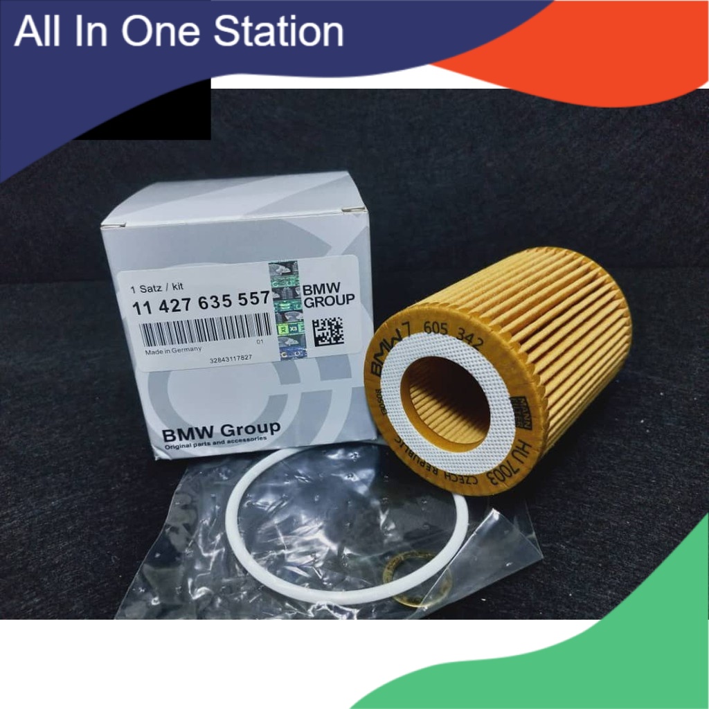 BMW OIL FILTER 114i ,F30 /F31 ,F20/21 (11427635557)(HU7003) | Shopee ...