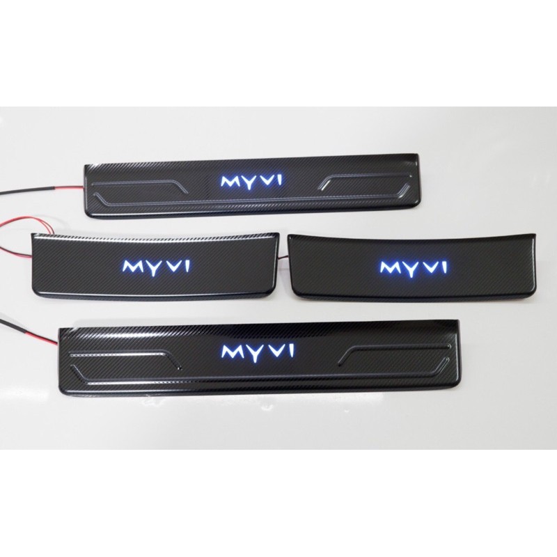 carbon fiber + LED Ice Blue Perodua myvi 2018 -2020 side sill step ...