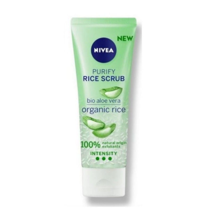 NIVEA Purify Rice Scrub Bio Aloe Vera Organic Rice 75ML | Shopee Malaysia
