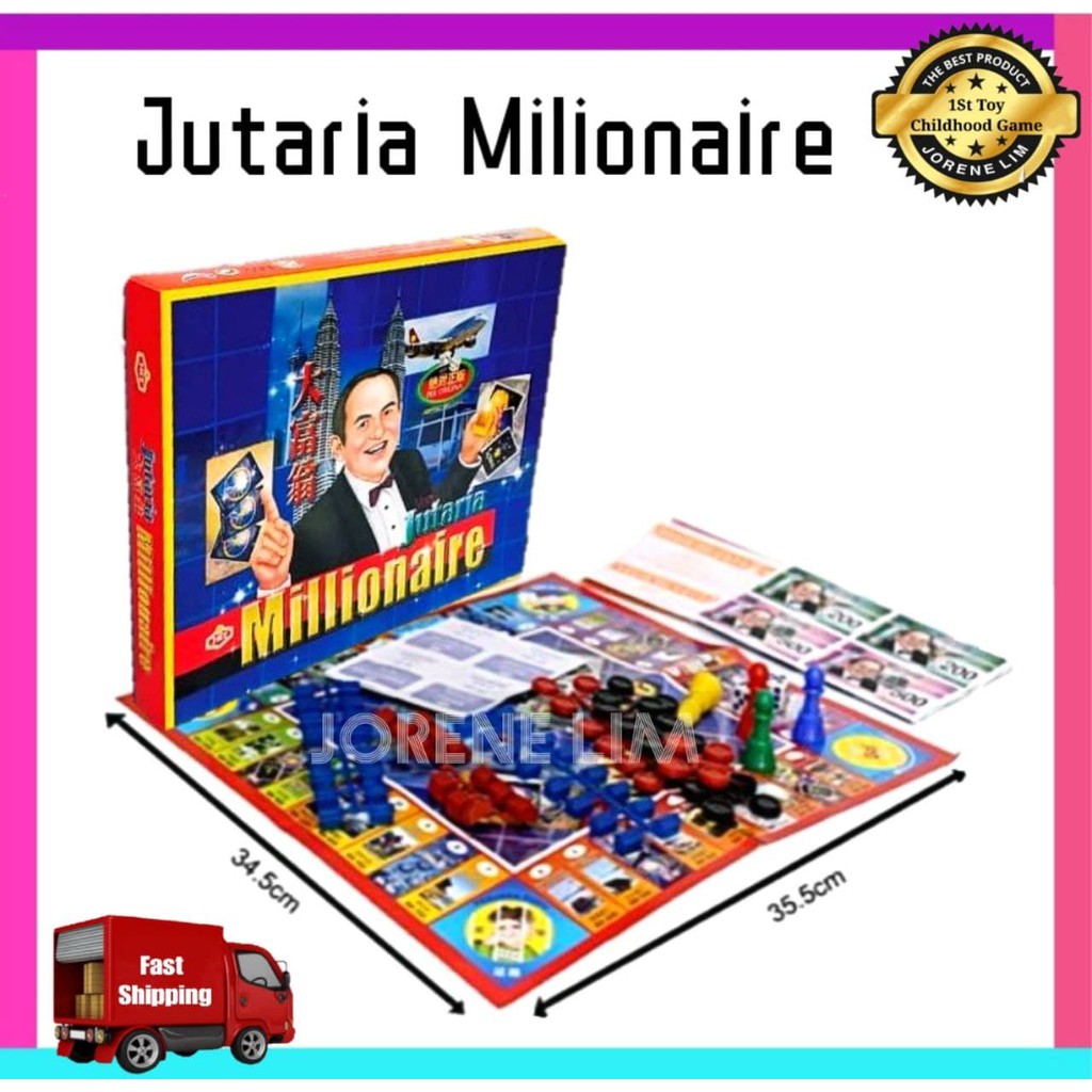🔥READY STOCK🔥2in1 Jutaria Millionaire ;Super Draughts Checkers Board ...
