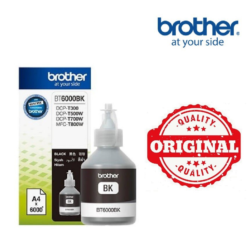 Brother Original BT6000 - Black Refill ink Bottle T300/T500W/T700W ...
