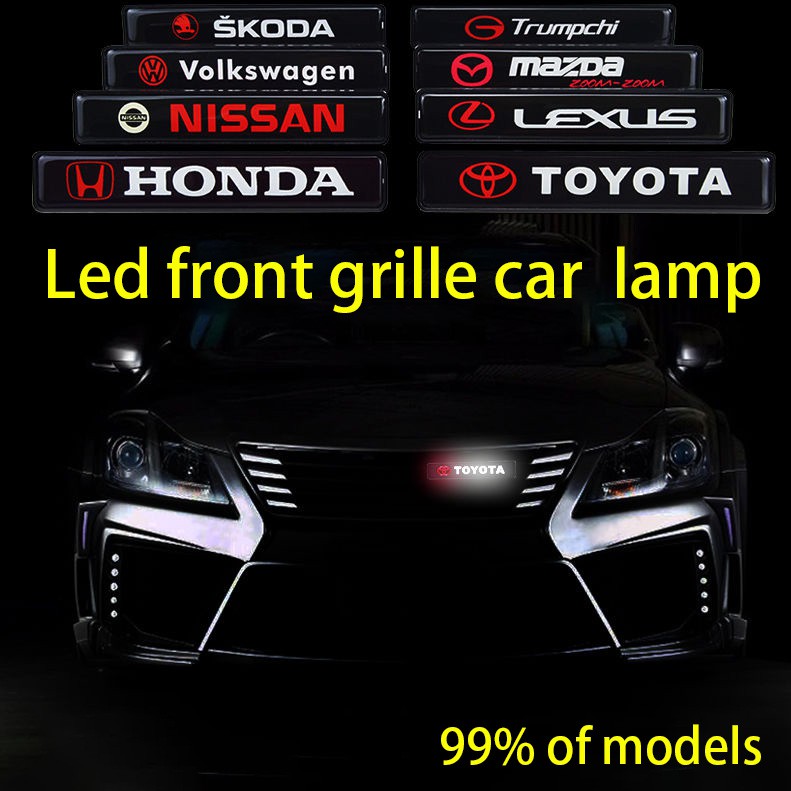 Car front grille logo individual appearance decorative light LED ...