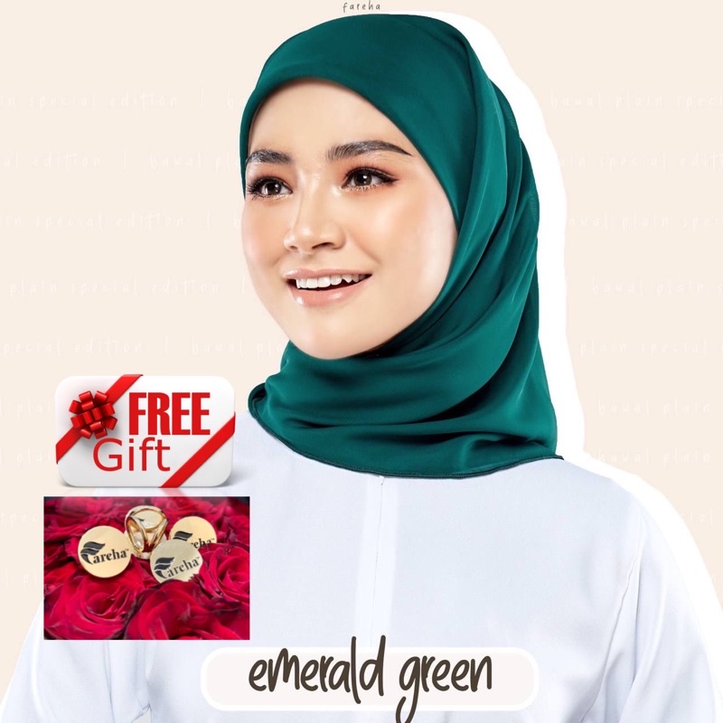 FAREHA PLAIN SPECIAL EDITION ( EMERALD GREEN) | Shopee Malaysia