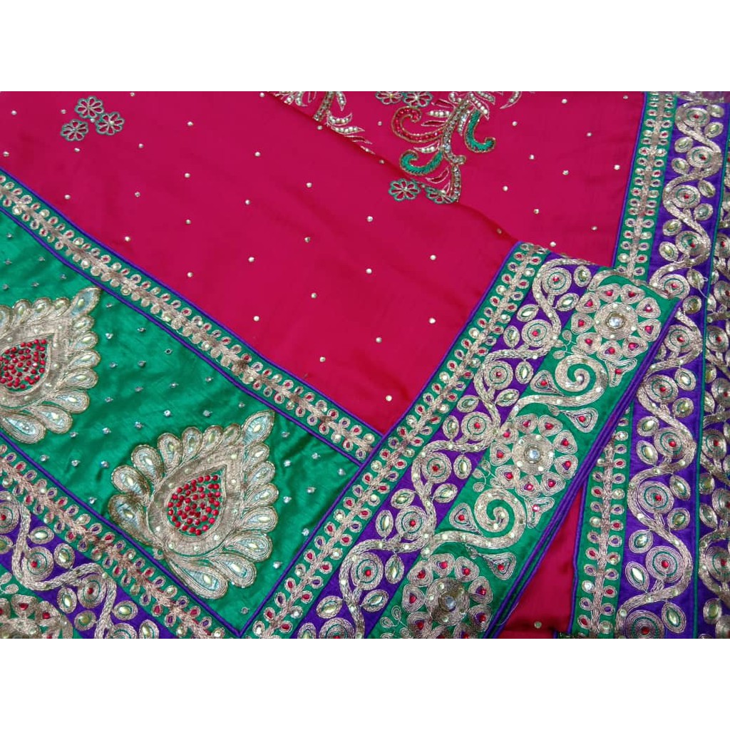 Designer Stone Work Saree | Shopee Malaysia