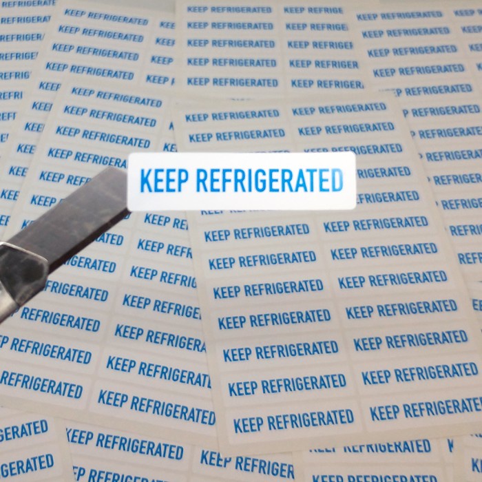 Keep Refrigerated Sticker Vinyl Label Sticker Store In The Refrigerator ...