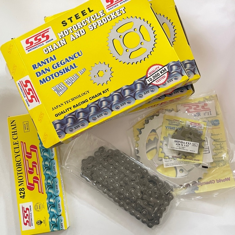 SSS Chain & Sprocket Set EX5 / RS150R / Wave125 / Lagenda110 ...