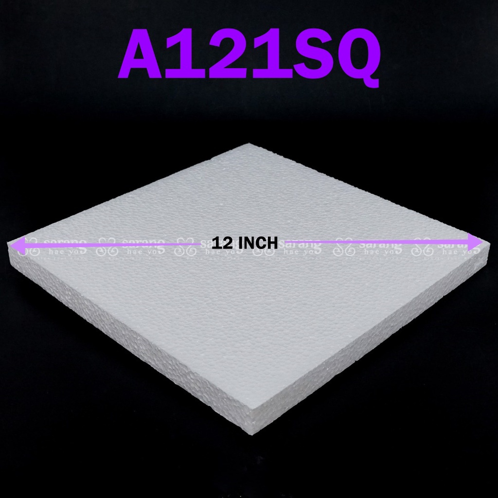 1 Inch inci 4 Empat Segi Square Round Polyfoam Gabus Bulat Hantaran ...