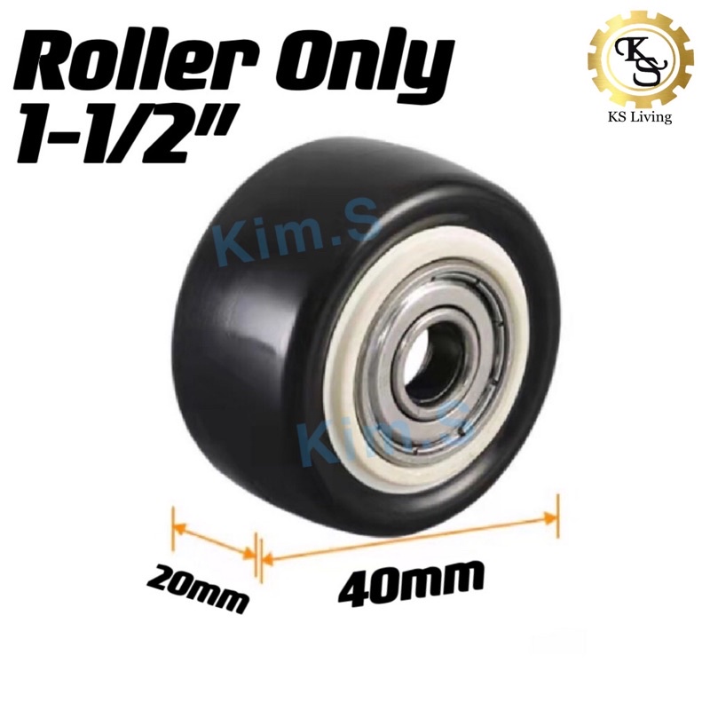 Kim.S 40mm(1 1/2”) PU Caster Castor Swivel & Fix & Brake Caster Wheel ...