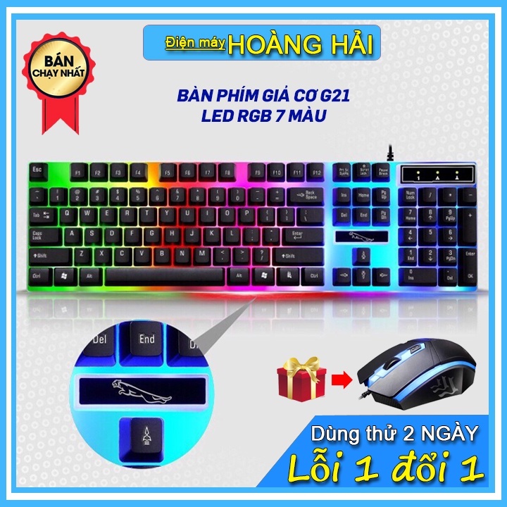 G21 7-color RGB LED mechanical computer keyboard, comes with GAMING ...