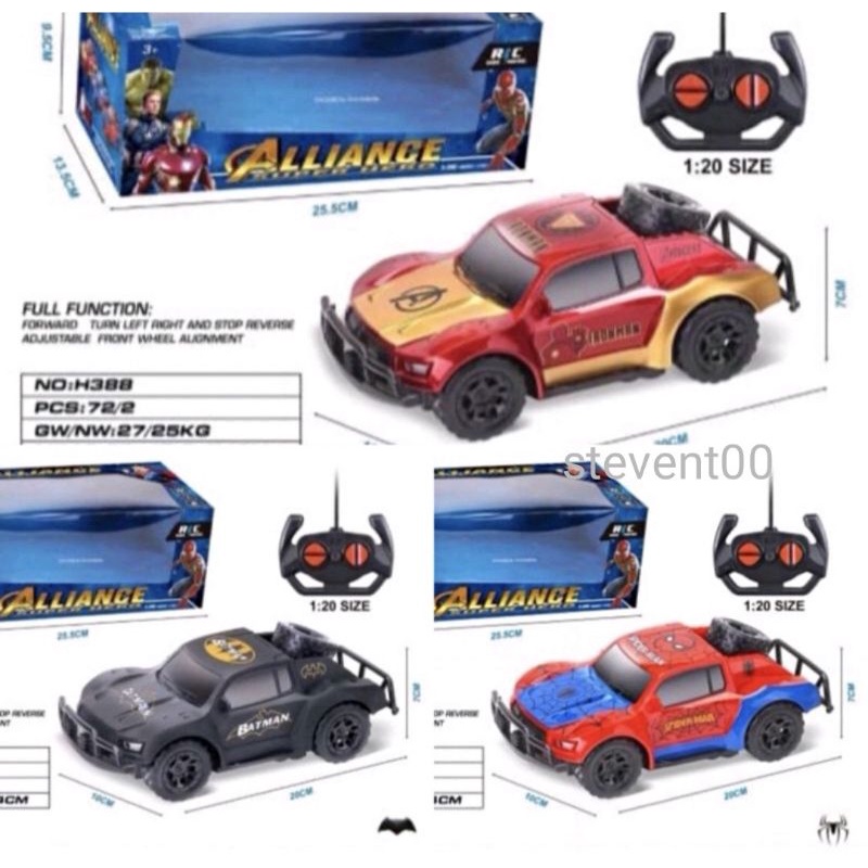 Avengers Movie Marvel Superheroe RC Control Car Hulk Captain America ...