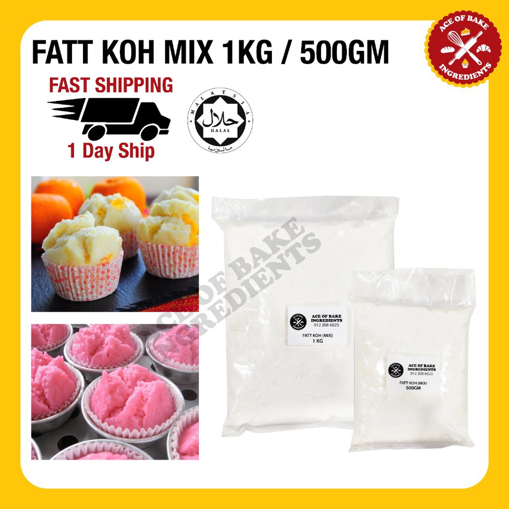 FATT KOH MIX/Tepung Kuih Apam Segera 500g Apam Cake 发糕粉 | Shopee Malaysia
