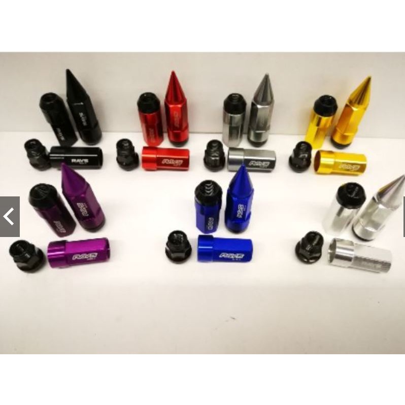 RAYS SPIKE WHEEL TYRE NUT BULLET WHEEL NUT TIRE RIM NUT LOCK NUT M12X1 ...