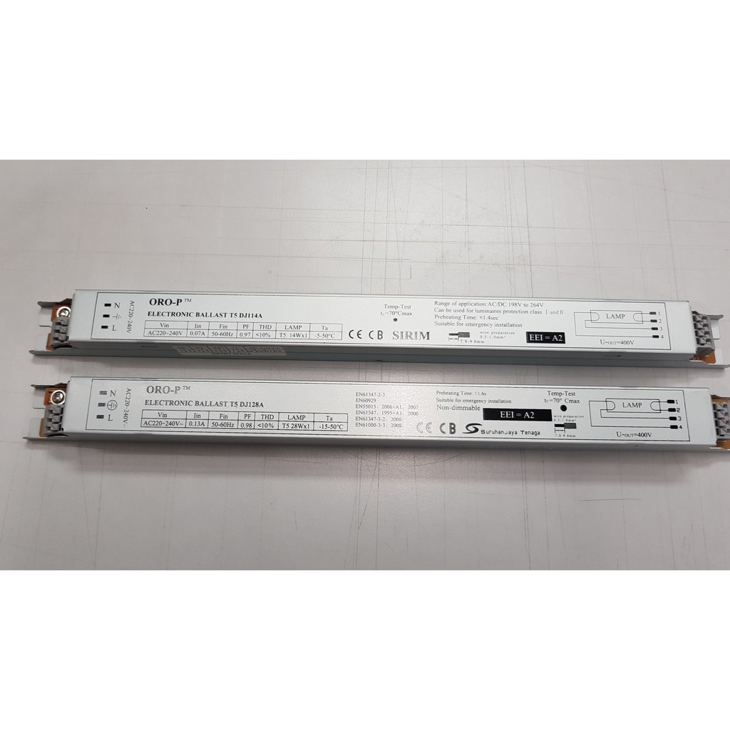 220V-240V 2 x 14W - 28W Electronic Ballast T5 Electronic Ballasts For ...