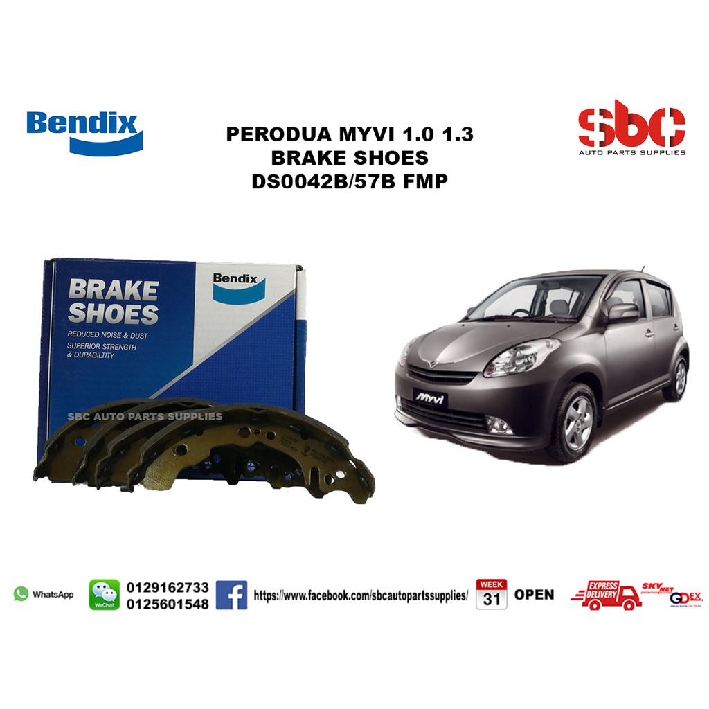 PERODUA MYVI 05-17 AXIA BEZZA REAR BRAKE SHOES (BENDIX) | Shopee Malaysia