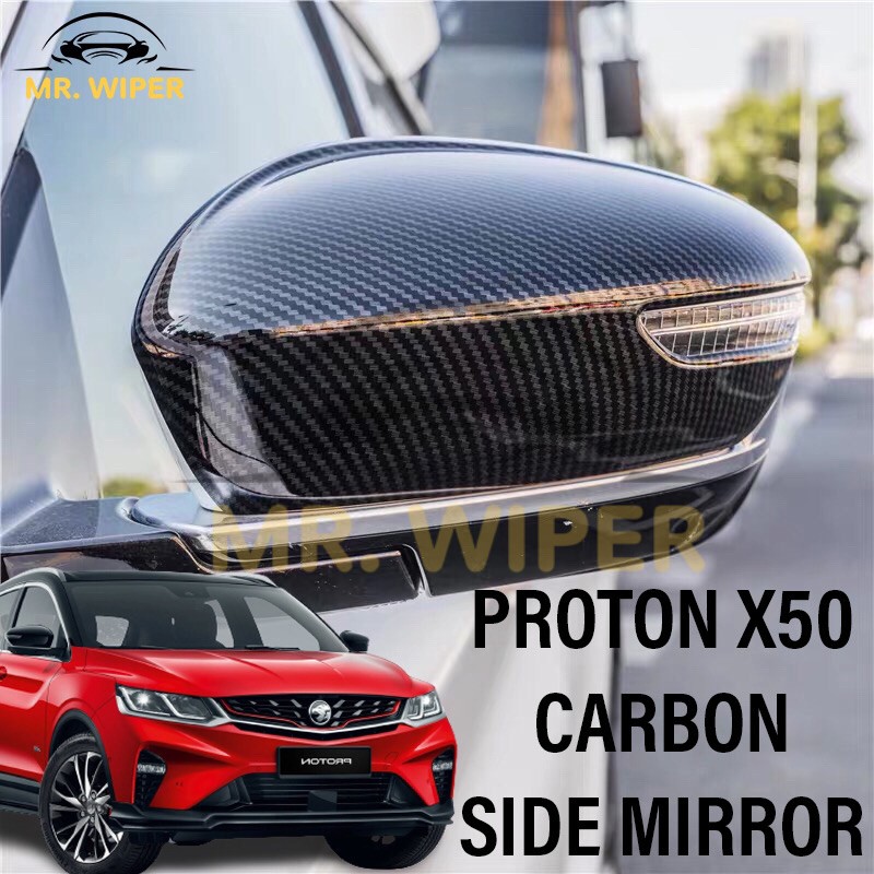 🔥 MR WIPER🔥 PROTON X50 CARBON FIBER STYLE SIDE MIRROR COVER X50 ...