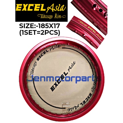 EXCEL ASIA RIM SIZE 185X17 GOLD BLACK BLUE RED SILVER TATINIUM COLOUR ...
