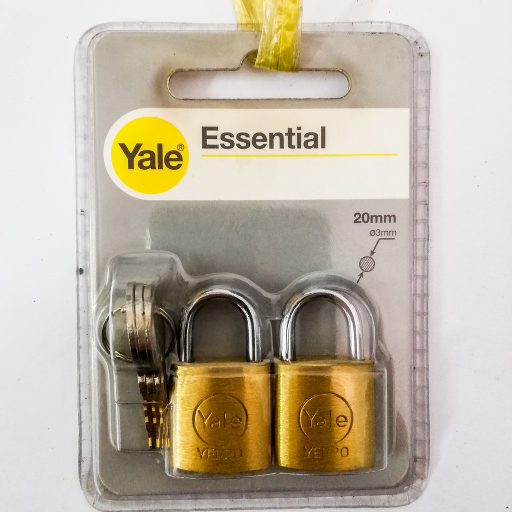 Yale Brass Padlock 20MM x 2pcs | Shopee Malaysia
