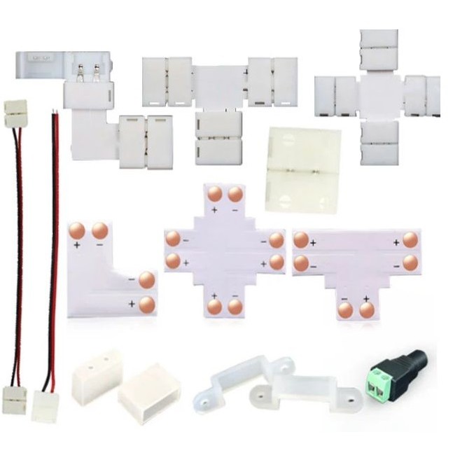 LED Strip Connector 2 Pin Clip 5050 5630 12V DC Extender 10mm | Shopee ...