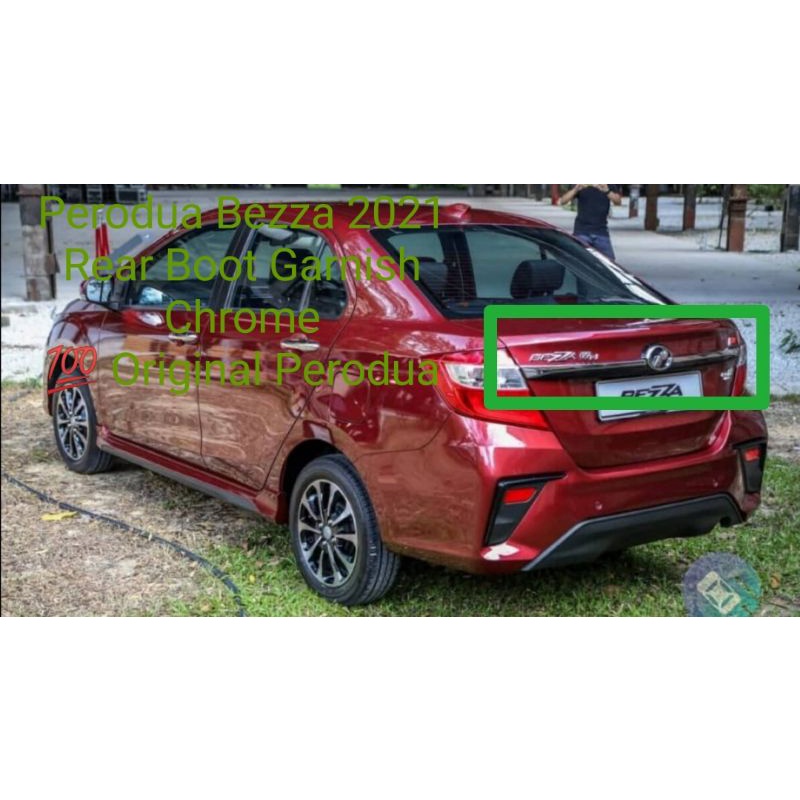 💯Original Perodua Bezza 2021 Rear Boot Garnish Chrome | Shopee Malaysia