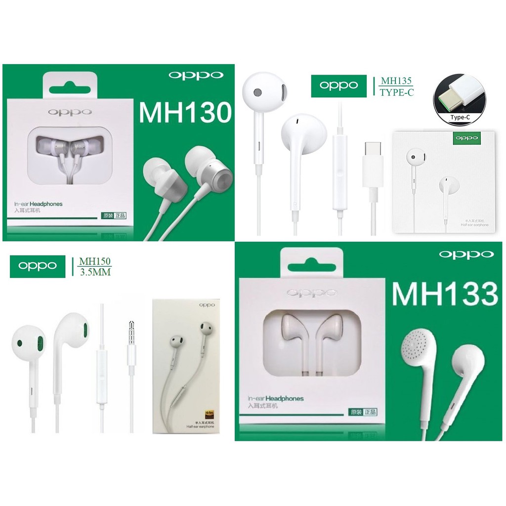 For Oppo Earphone Oppo Stereo Headphone Headset With Mic And Control ...