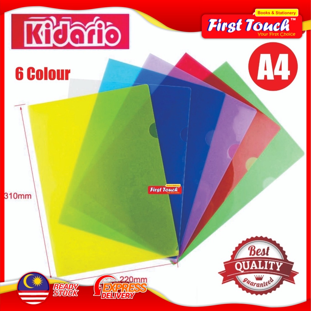 Kidario A4 E310-20C L Shape Folder Colour Holder File Document Fail Office Fail Waterproof Desk ...