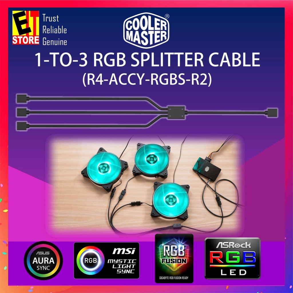 COOLER MASTER 1-TO-3 RGB SPLITTER CABLE (R4-ACCY-RGBS-R2) | Shopee Malaysia